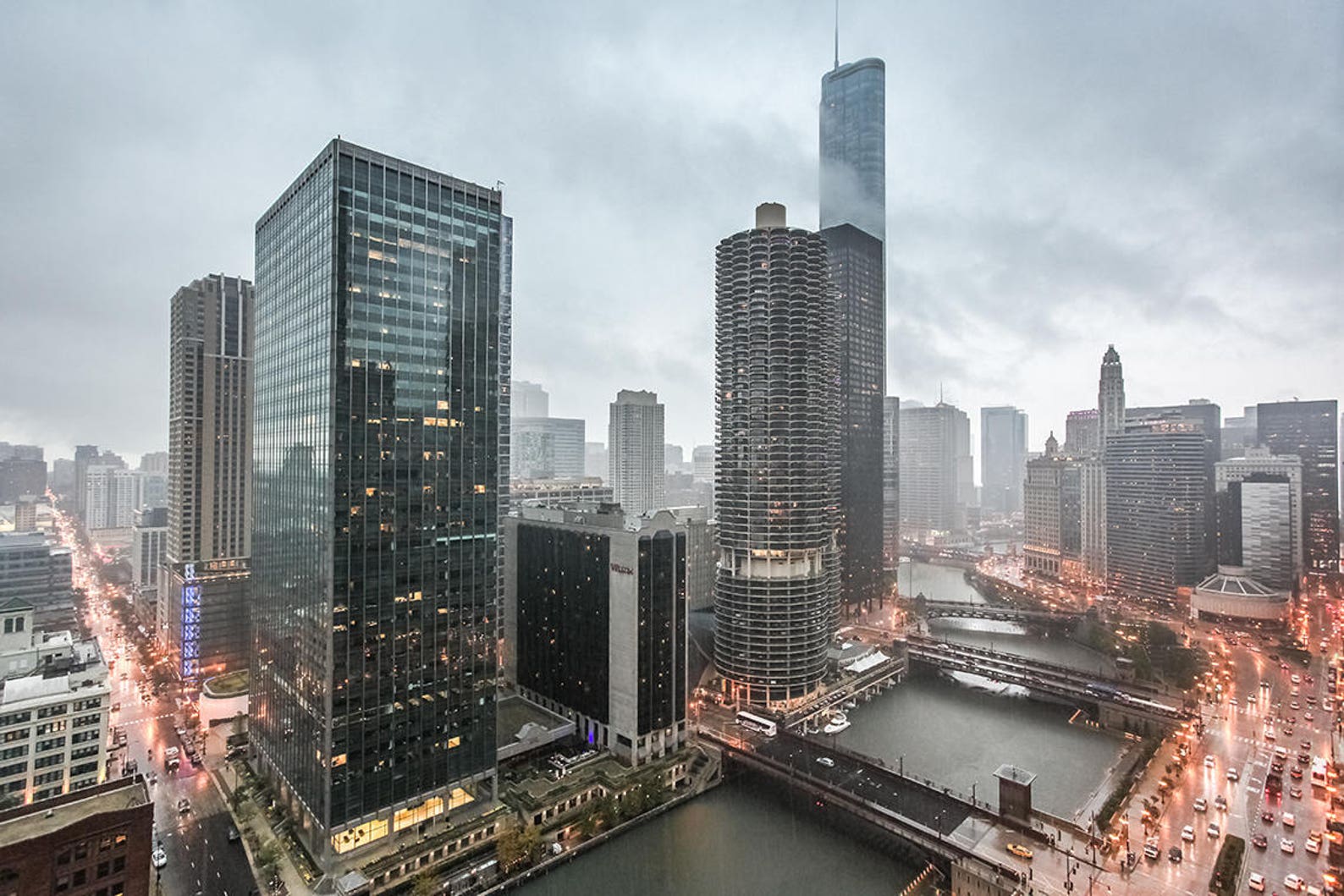 Chicago Wall Art, Marina City, Corn Cob Towers, Chicago River, Wacker ...