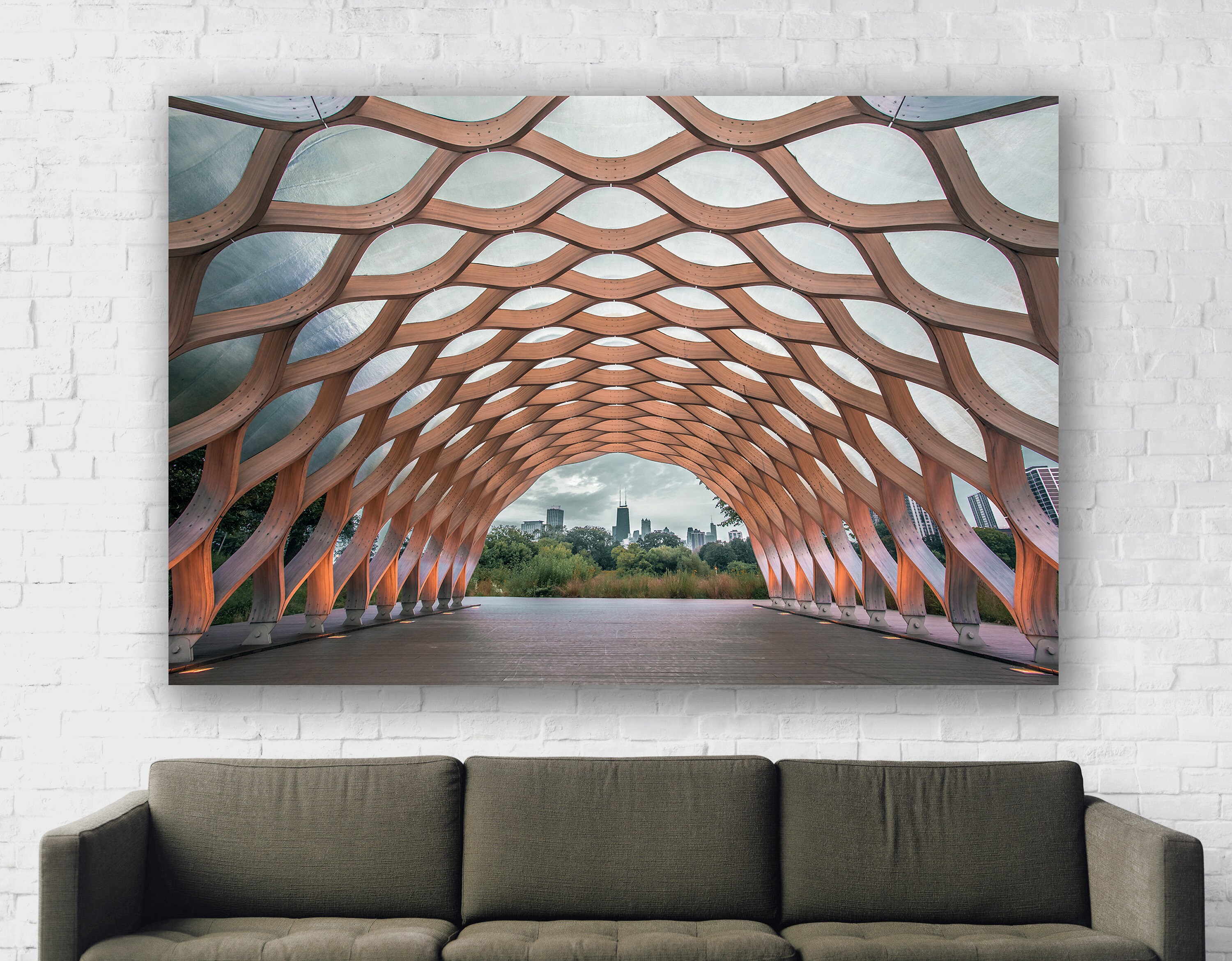 Chicago Wall Art - Lincoln Park Zoo - Honeycomb Pavilion Sculpture ...