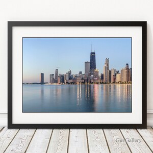 Chicago Wall Art, Skyline Canvas Print, Photo on Wood Panel, Framed Art ...