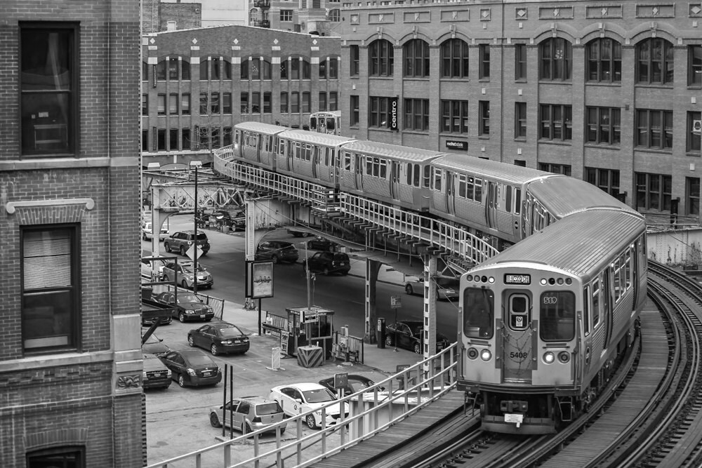 Train Photography, Chicago CTA Train Art, Wood Photo Block, Loop CTA ...