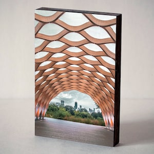 Chicago Honeycomb Pavilion, Lincoln Park Zoo - Wood Photo Block, Desk ...