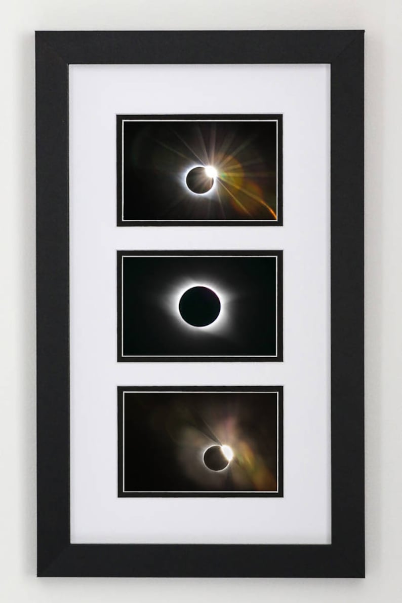 Eclipse Wall Art Collage Frame 12x20 Total Solar Eclipse | Etsy