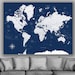 Detailed 30x40 World Travel Map, Grey, Black, Dark Blue Colors, World ...