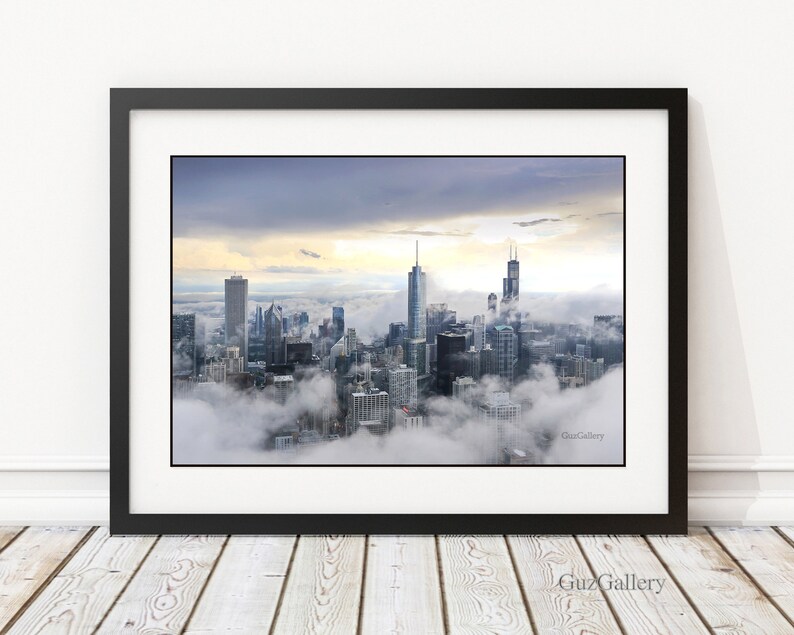 Chicago Skyline Wall Art, Art Gift, Chicago Canvas Print, Chicago Gift ...