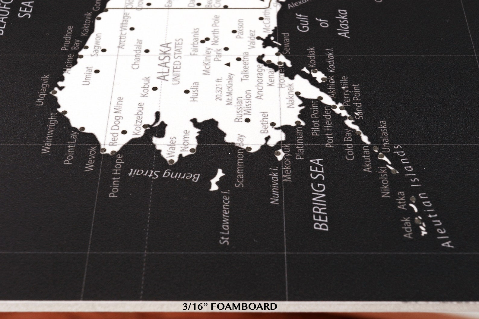 Push Pin World Map Foam Board Mounted, Large Travel Map, Customized ...