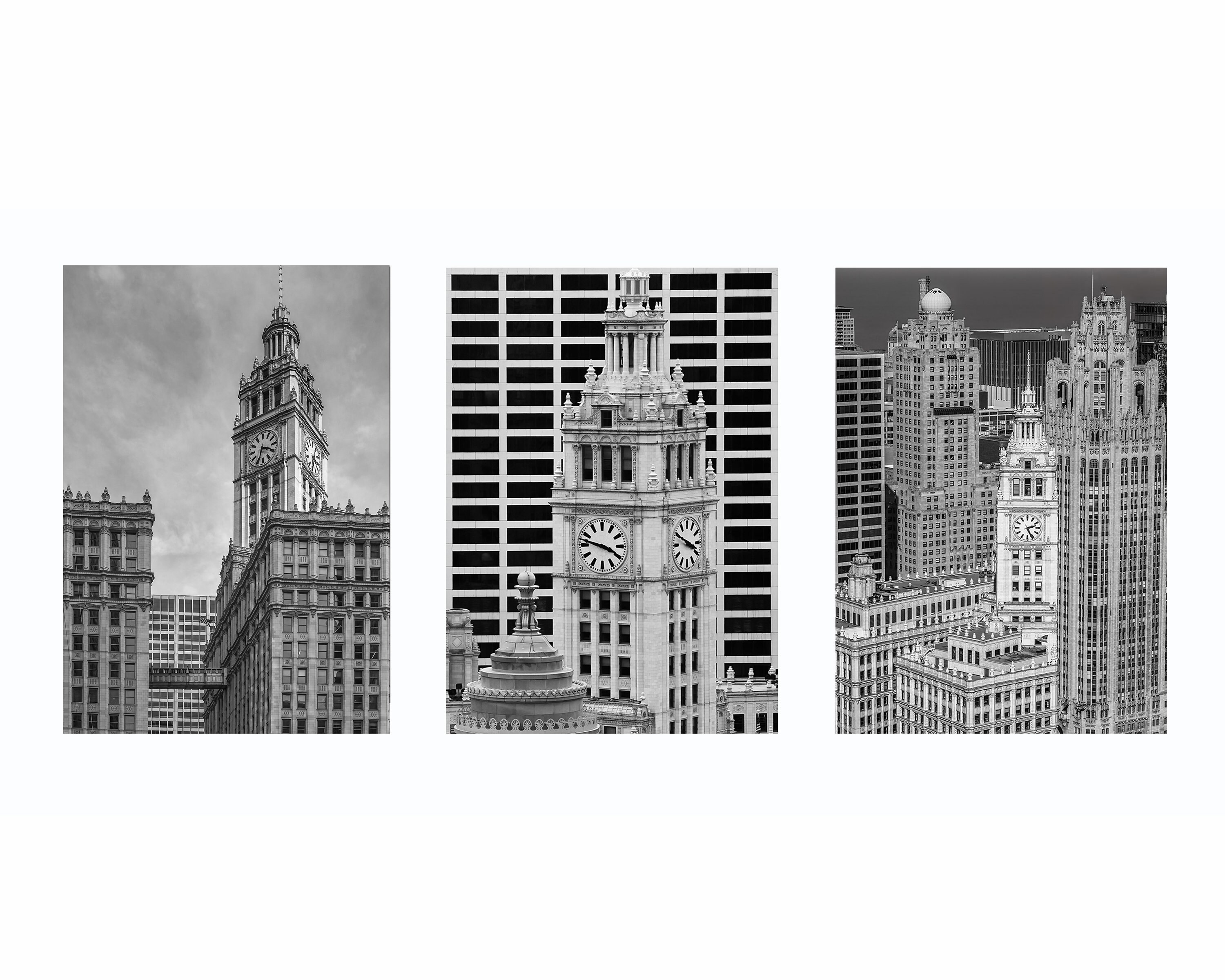 Chicago Gift, Wrigley Building Wall Art, Set of 3 Photos, or 3 Photo ...