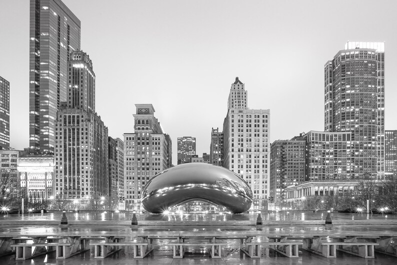 Set of Four Chicago Bean Photo Prints Chicago Wall Art - Etsy