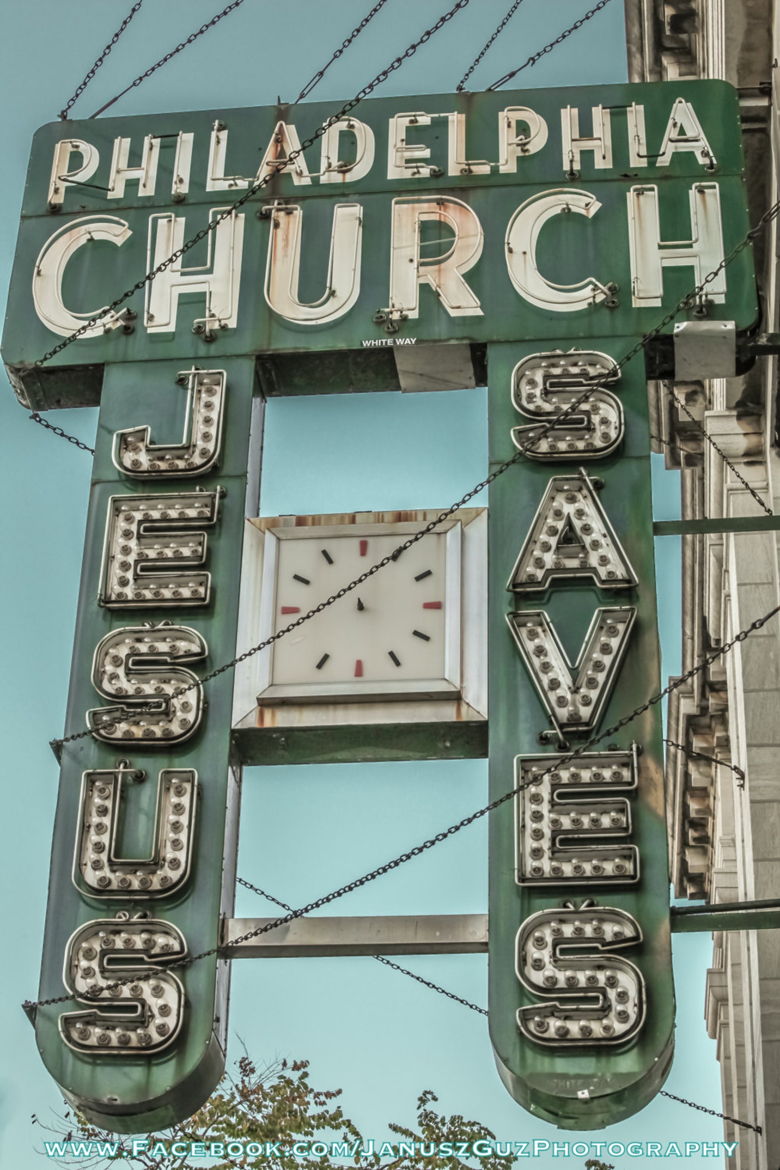 Philadelphia Church Chicago Vintage Sign Photography- Print "jesus ...
