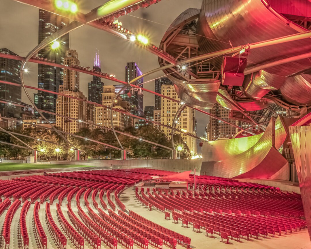 Chicago Photography - Pritzker Pavilion, Millennium Park, Chicago Wall ...