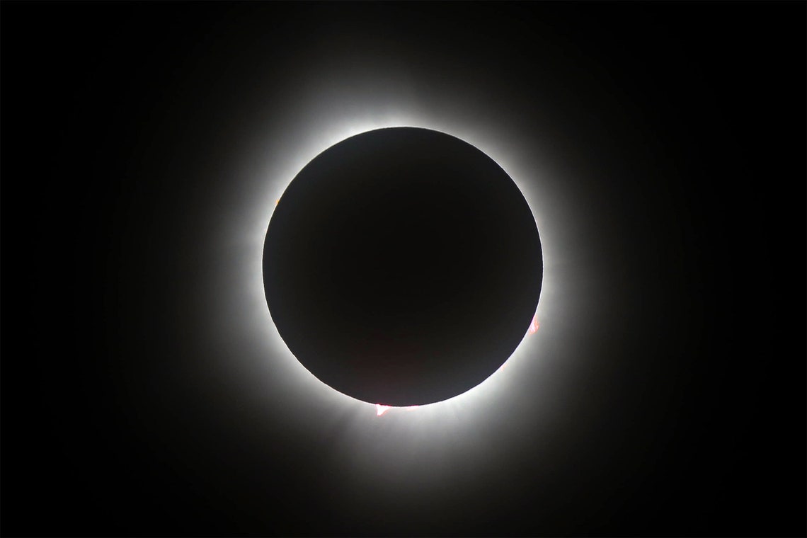2024 Total Solar Eclipse Wall Art, Photo Print / Canvas / Wood Block - Etsy