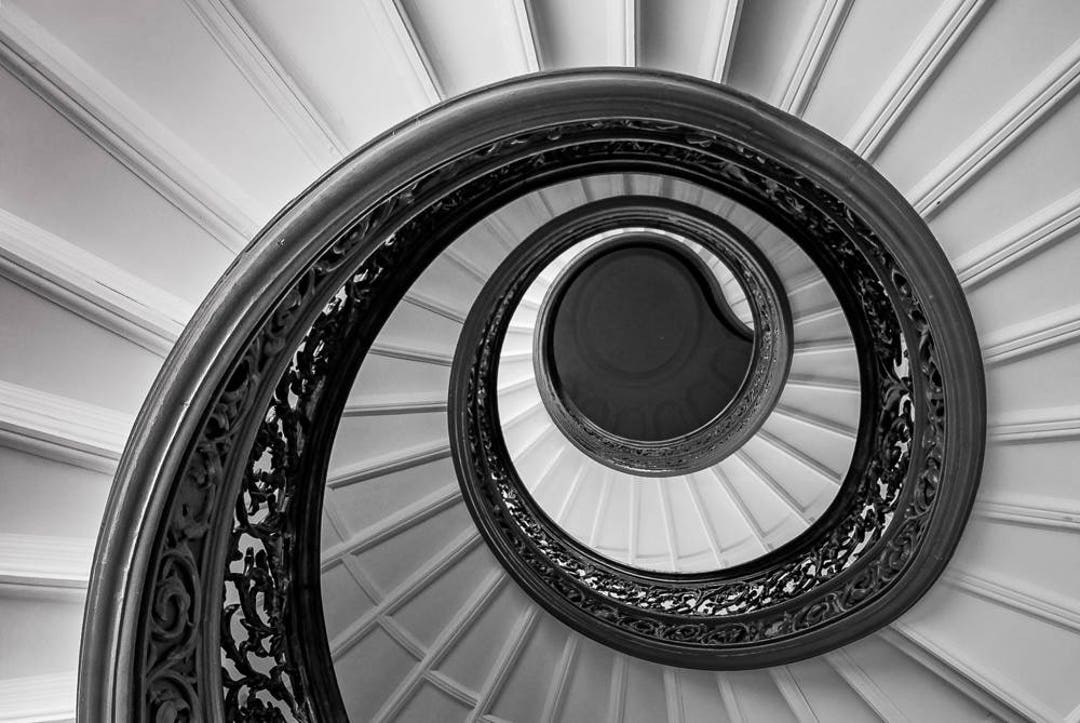 Peabody Stairs Abstract Canvas Print, Baltimore Wall Art, Abstract ...