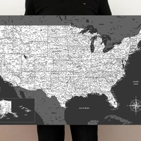 Push Pin Map - Etsy