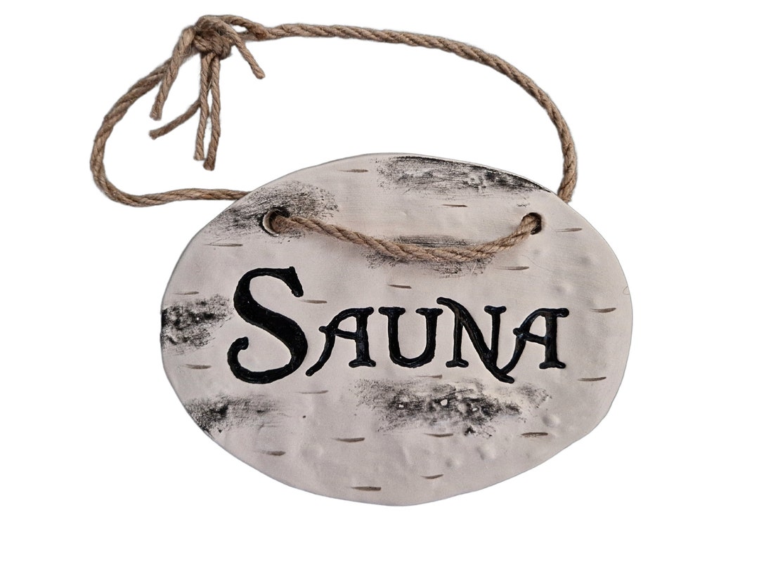 Sauna Door Sign, Ceramic Plate, Sauna Decor - Etsy
