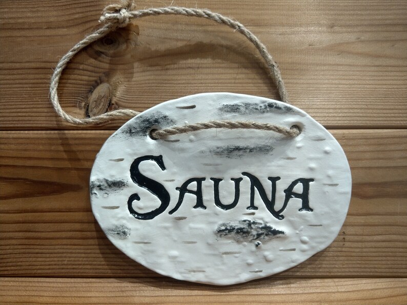 Sauna Door Sign Ceramic Plate Sauna Decor - Etsy