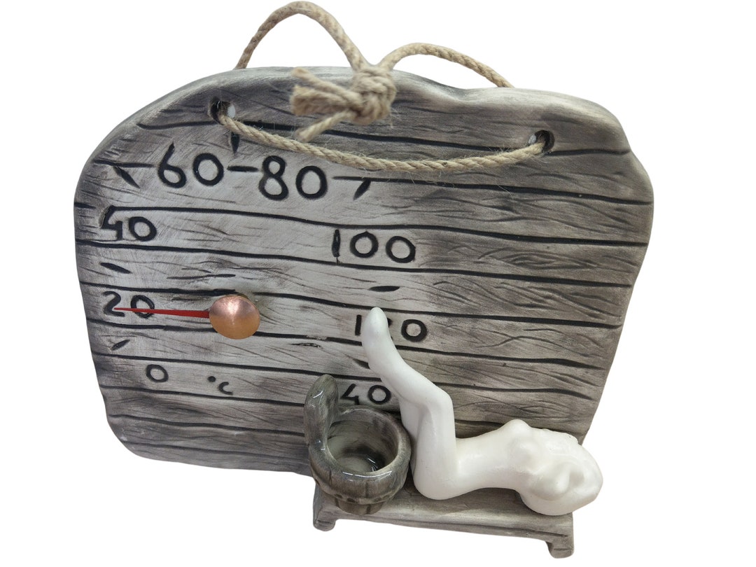 Sauna Ceramic Thermometer With Fragrance Oil Cup, Essential Oil Set ...