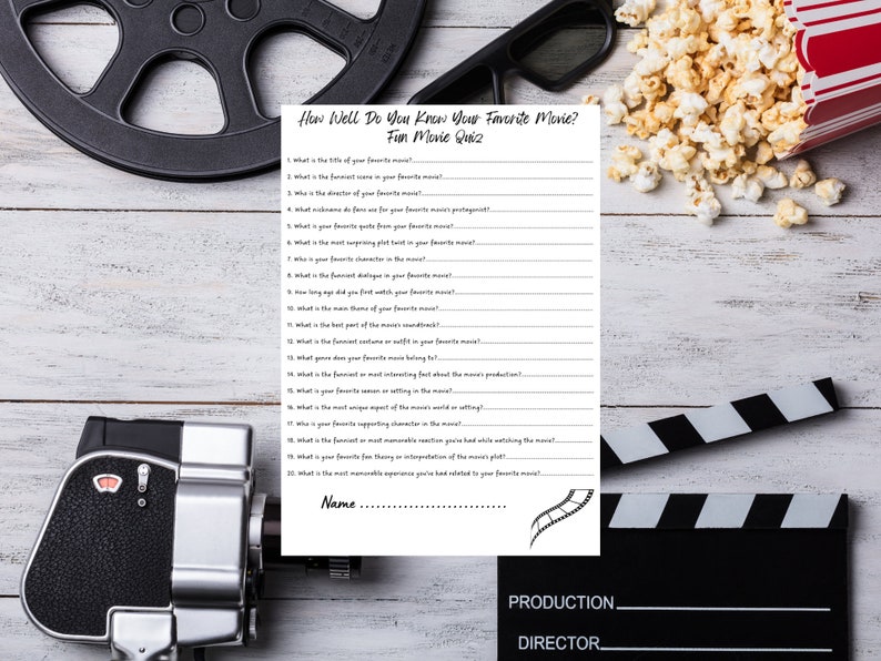 How Well Do You Know Your Favorite Movie Fun and Engaging Movie Quiz ...