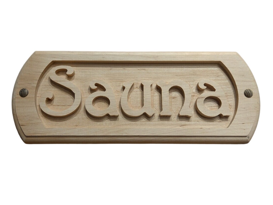 Sauna Door Sign, Wooden Plate, Sauna Decor - Etsy