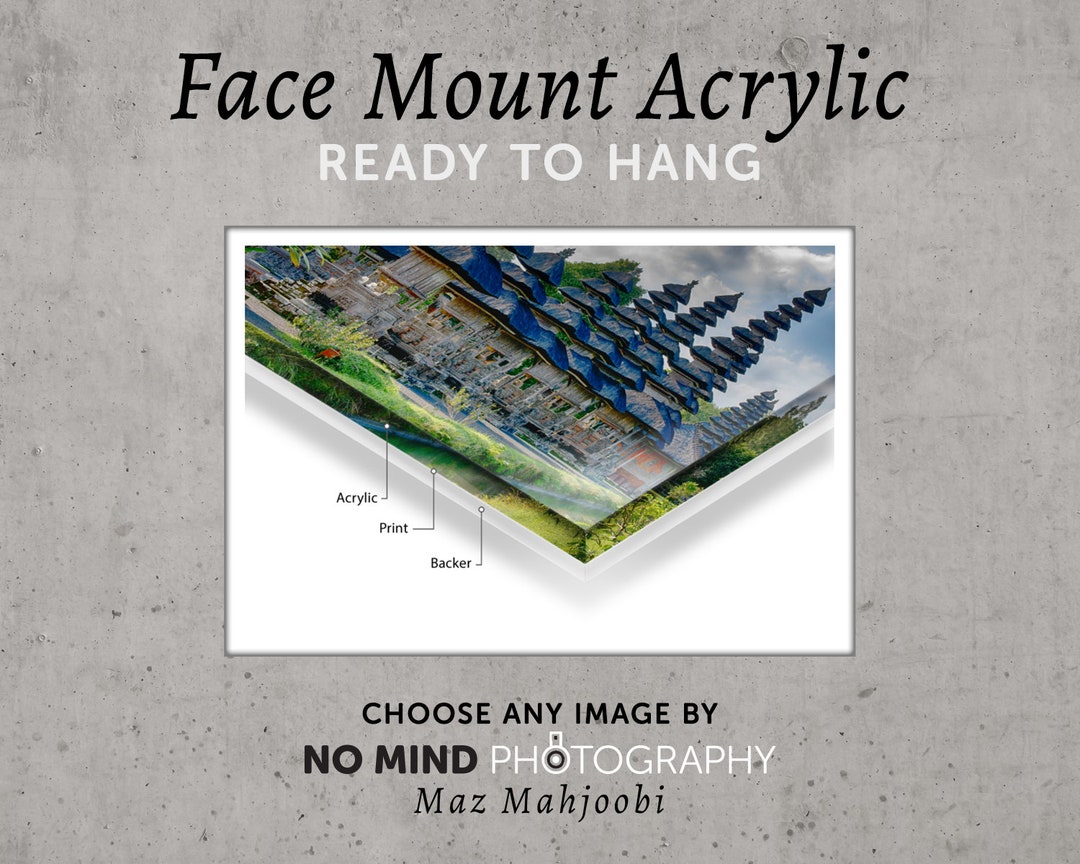 Face Mount Acrylic Print Ready to Hang Float off the Wall Mounting ...