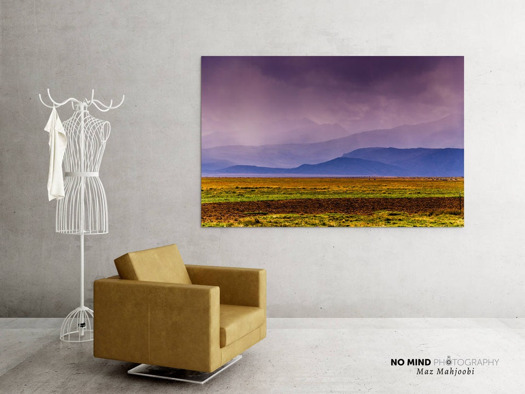 Fine Art Landscape Photo Print Wall Art Canvas Blue Purple Mountains ...