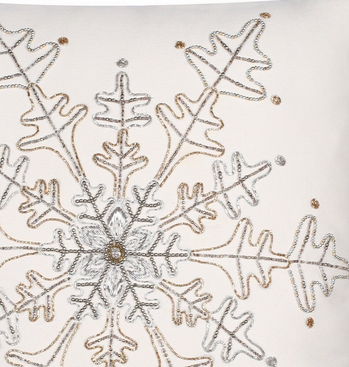 Hand Embroidered Beaded Metallic Snowflake Vintage Christmas - Etsy