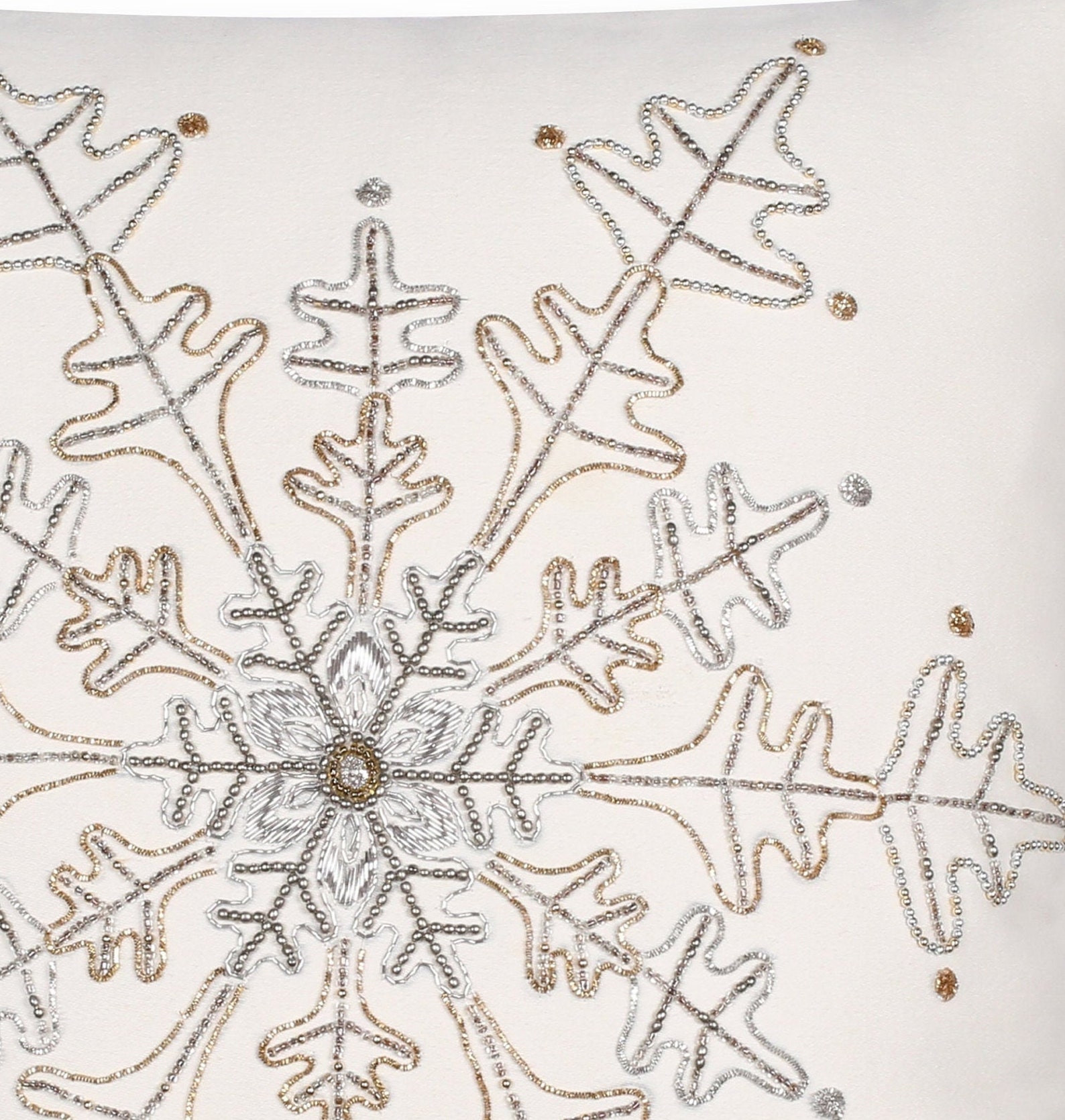 Hand Embroidered Beaded Metallic Snowflake Vintage Christmas - Etsy