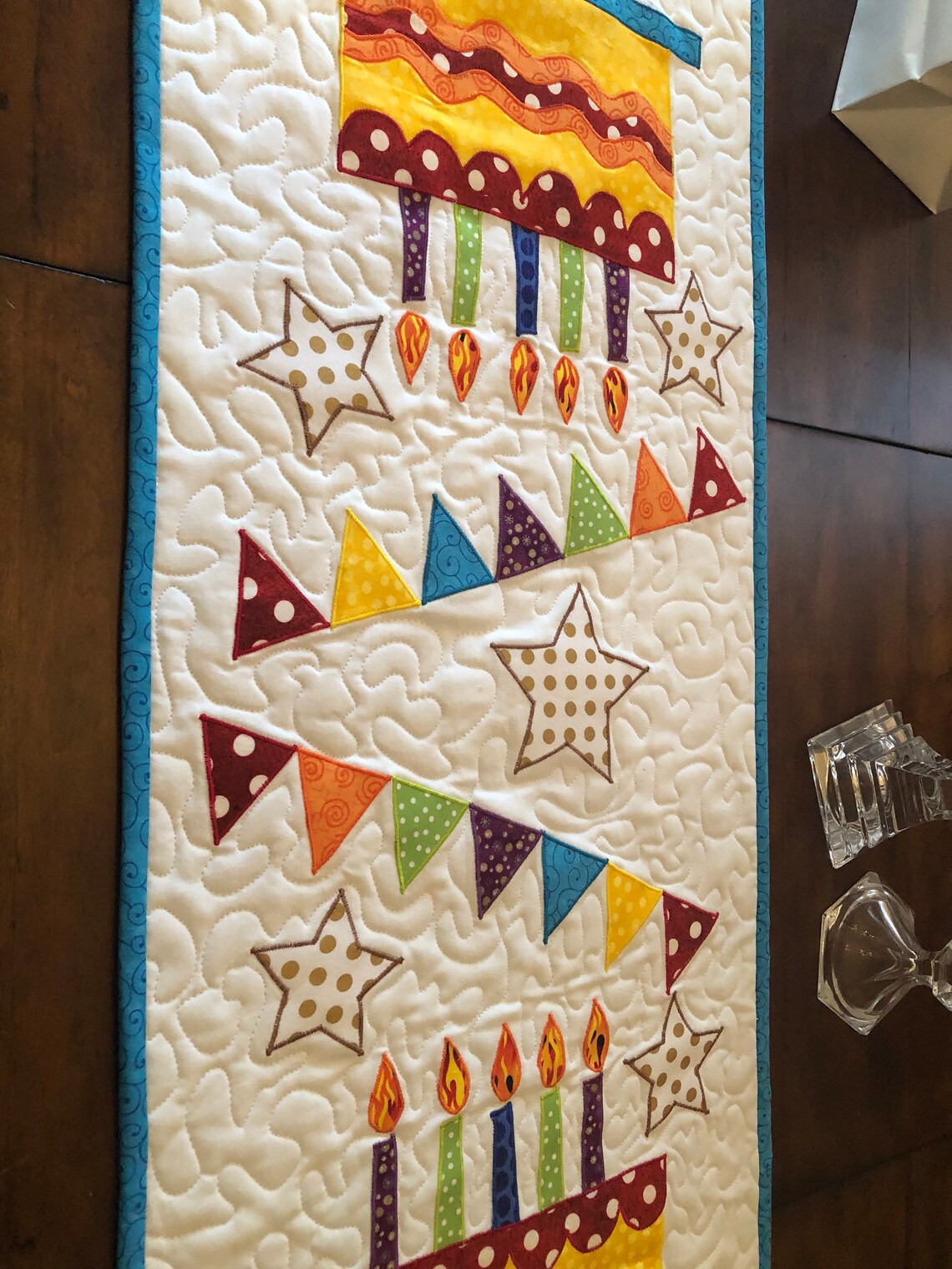 Happy Birthday Table Runner - Etsy