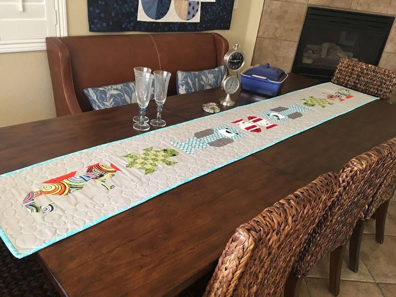 Sea Creature Extra Long Table Runner - Etsy