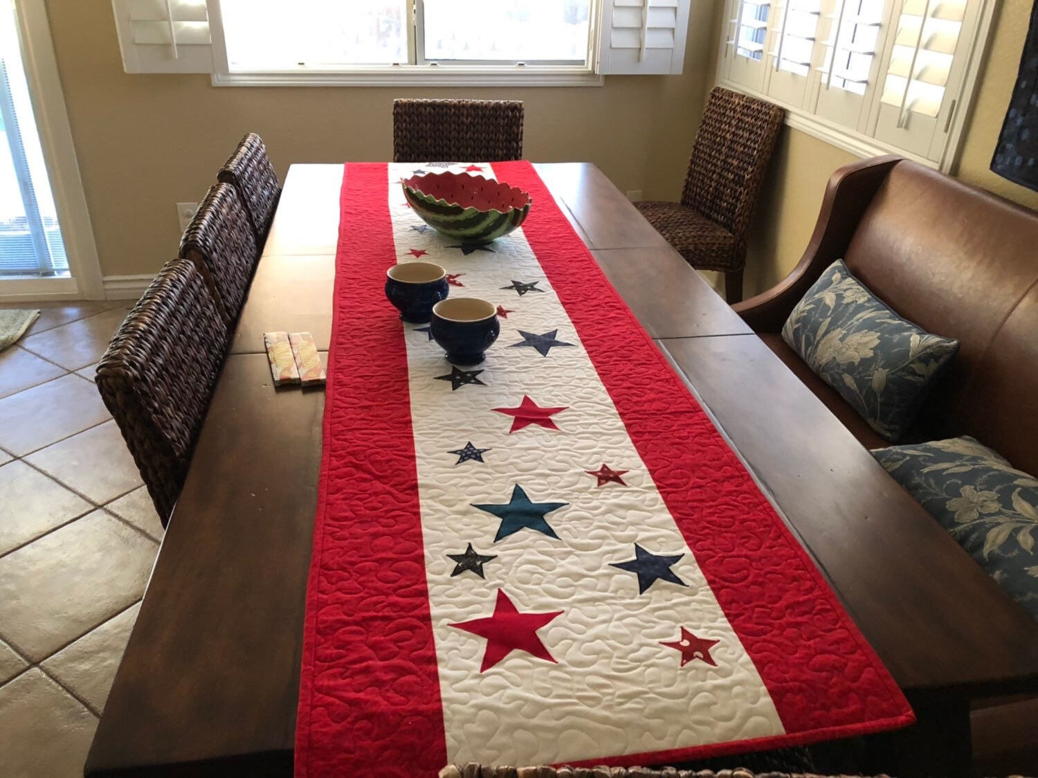 Patriotic Extra Long Table Runner - Etsy