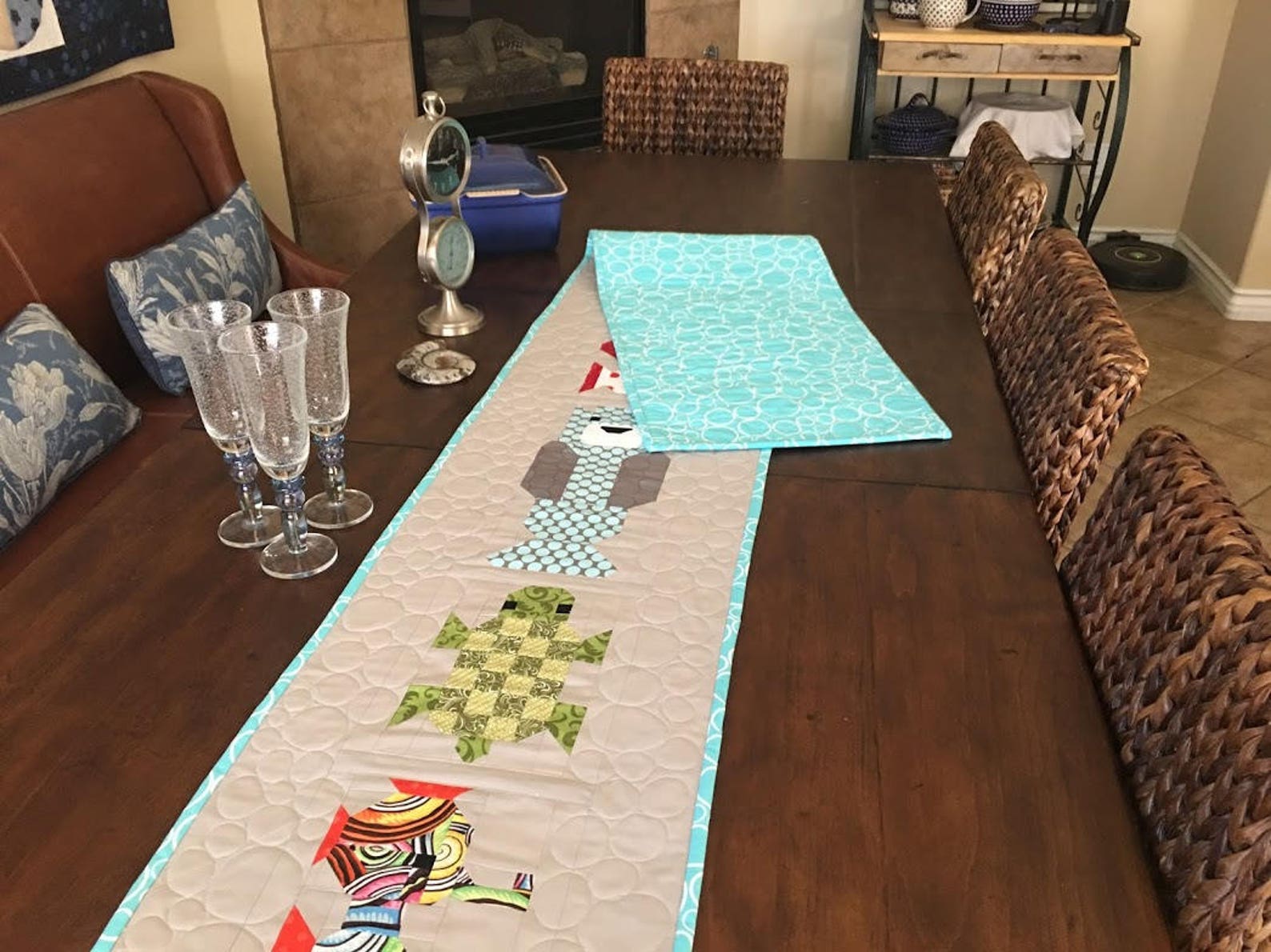 Sea Creature Extra Long Table Runner - Etsy