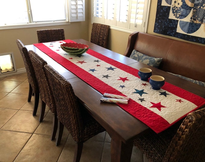 Patriotic Extra Long Table Runner - Etsy