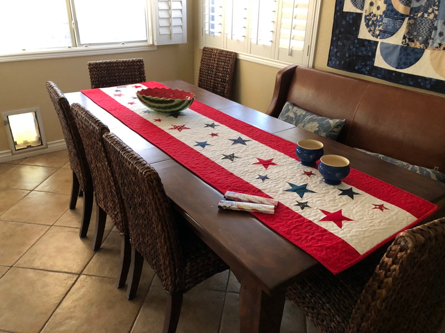 Patriotic Extra Long Table Runner - Etsy