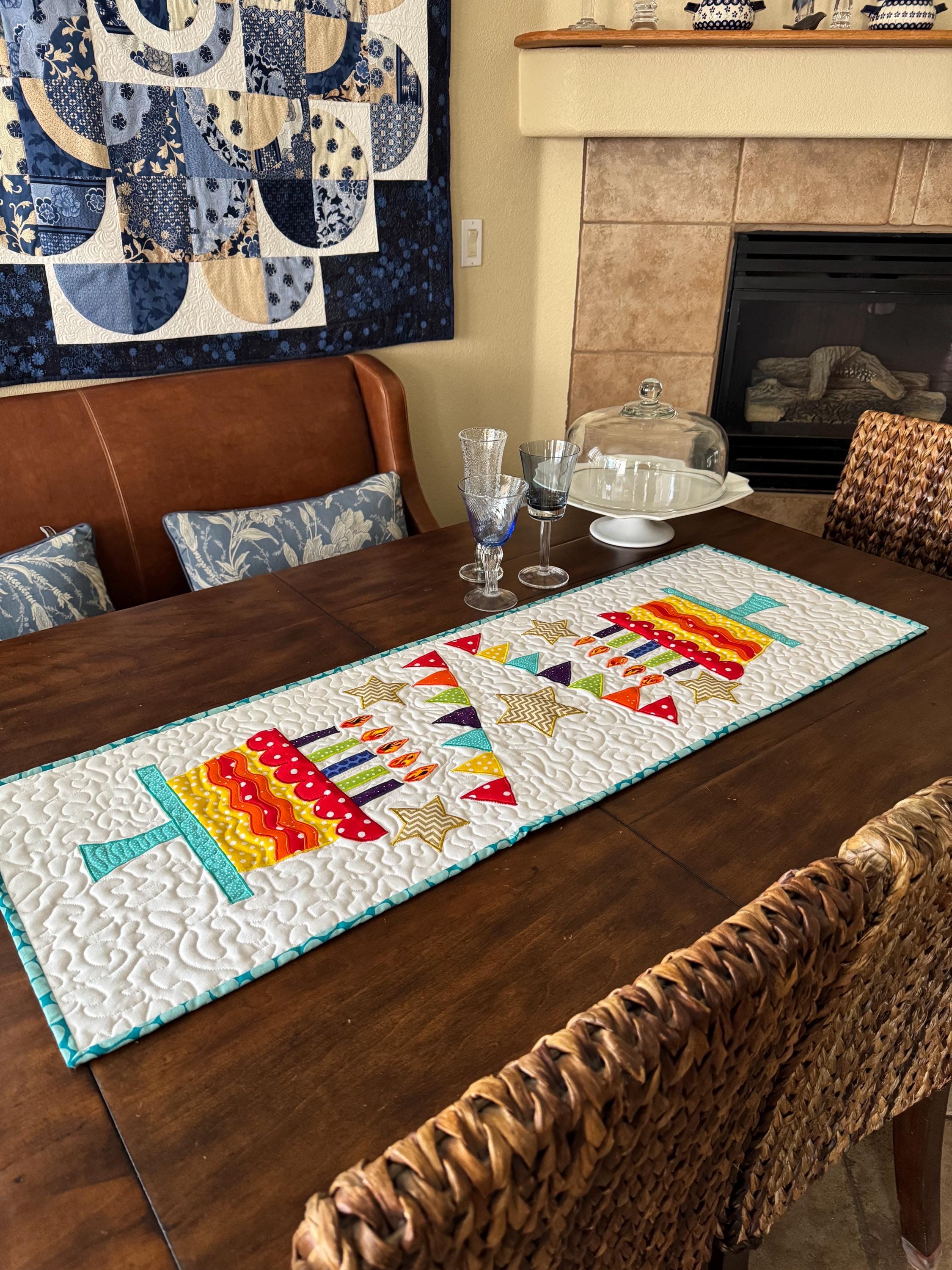 Happy Birthday Table Runner - Etsy