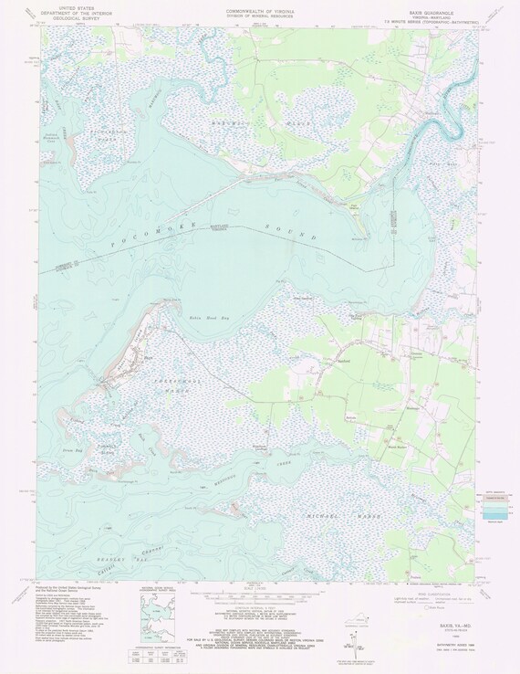 Saxis Virginia Map 1968 Nautical Chart Print - Etsy