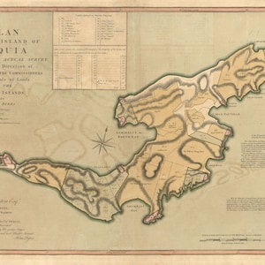 Bequia Island Historical Map - 1776 - Nautical Chart Print - Etsy