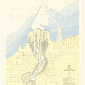 Ashtabula Harbor Map 1957 - Nautical Chart Print - Etsy