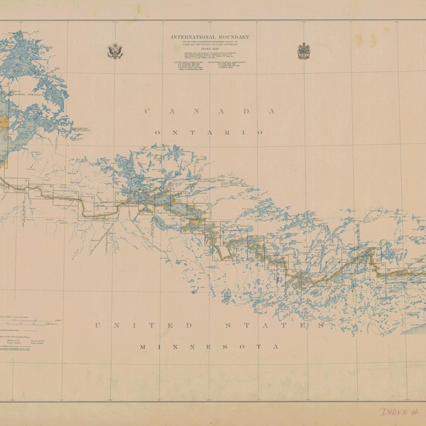 Boundary Waters Map - Etsy