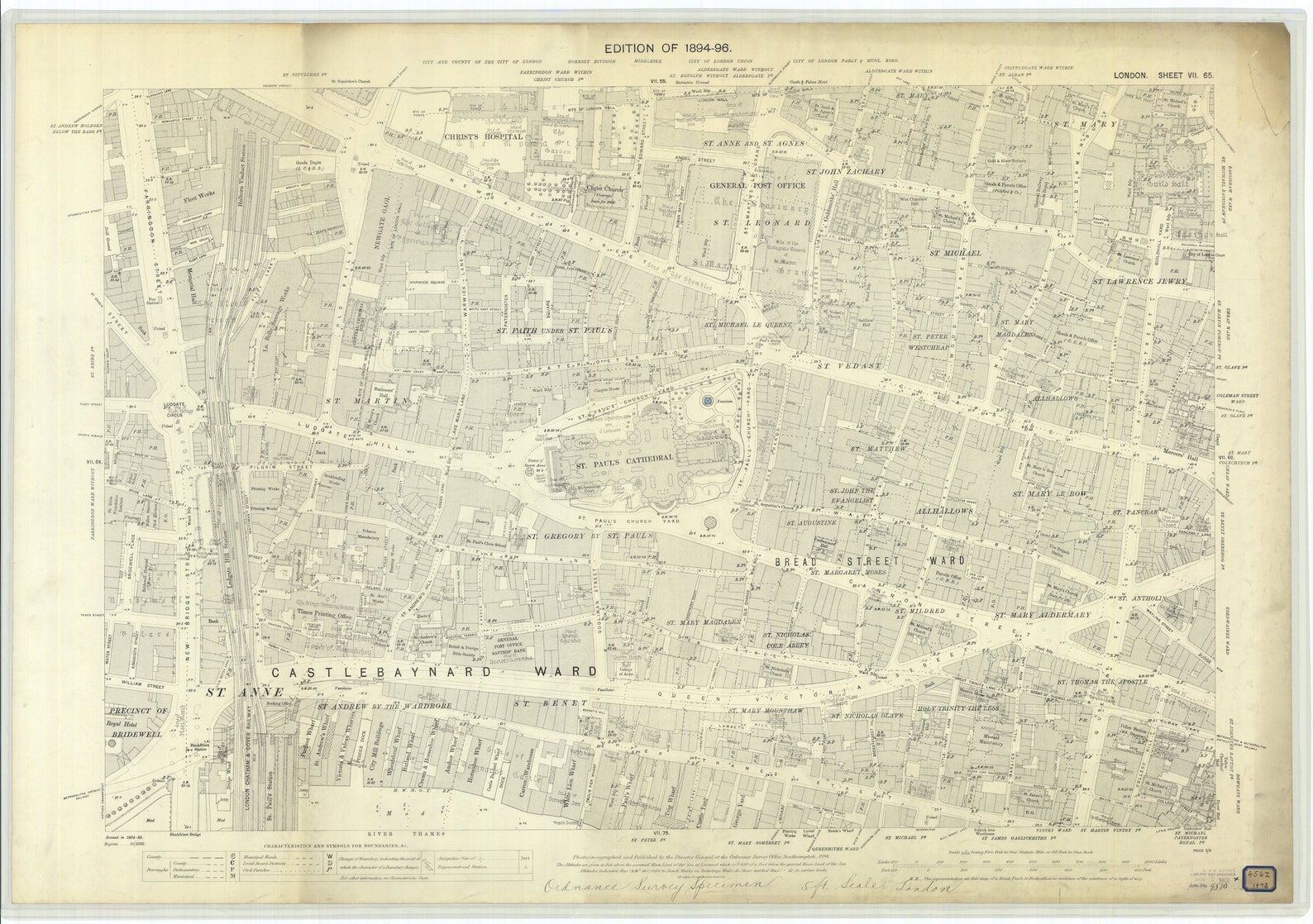 London City Map 1896 - Etsy