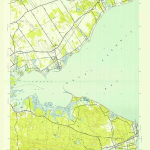 Mattituck - Long Island Map - 1947 - Etsy