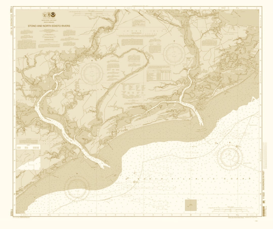 Stono River & North Edisto River - South Carolina Nautical Map 2010 ...