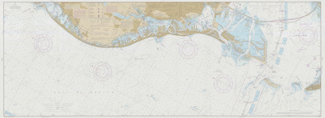 Clearwater to Boca Ciega Bay 1984 - Nautical Chart Print - Etsy