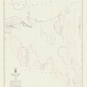 Great Sodus Bay - New York - Lake Ontario Historical Map 1940 ...