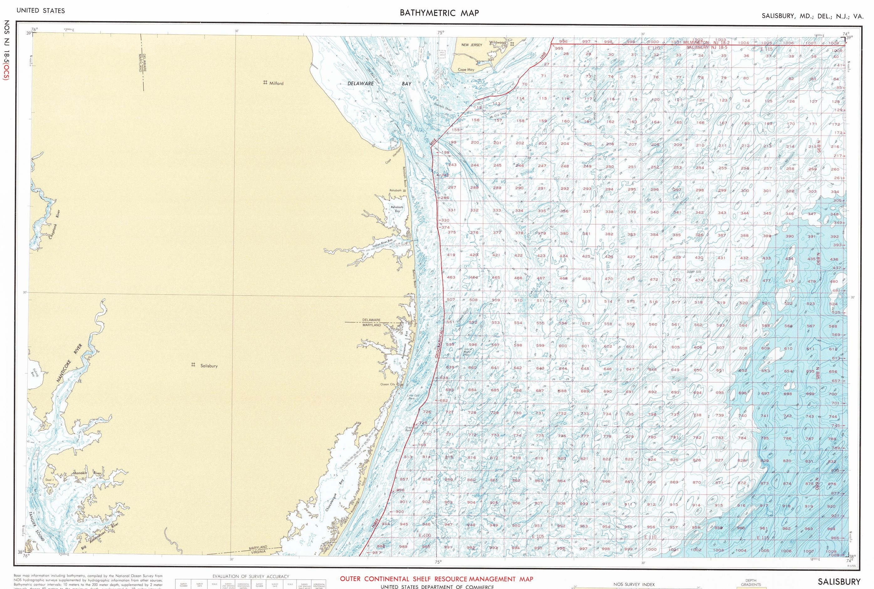 Salisbury Bathmetric Map Nautical Chart Print - Etsy