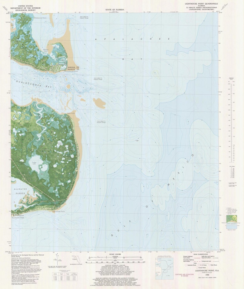 Lighthouse Point Florida Map St. James 1982 Nautical - Etsy