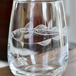 Cod Fish Engraved Glasses - Etsy