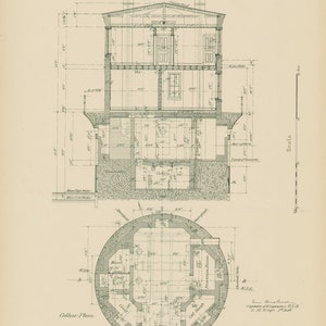 Wolf Trap Lighthouse Blueprint - 1893 - Etsy