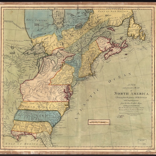 1743 Map of North America - Etsy
