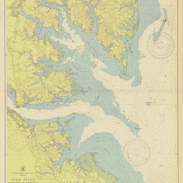 Mobjack Bay Map - Etsy