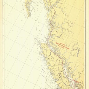 Steamer Route Us-canada Map - 1923 - Nautical Chart Print - Etsy