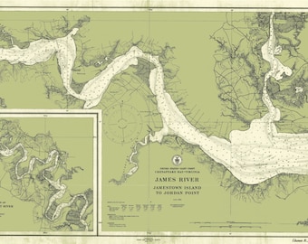 James River Map | Etsy
