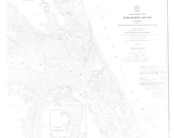 Lower Albemarle Sound 2017 Map Nautical Chart North Carolina Reprint AC ...